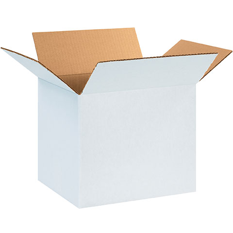 12 x 10 x 10" White Corrugated Boxes | White Boxes