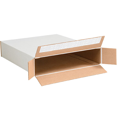 12 1/2 x 3 x 17 1/2" FOL Self Seal White | Side Loading Boxes