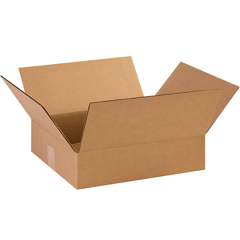 14 3/8 x 12 1/2 x 3 1/2" Flat Corrugated Boxes | Flat Boxes