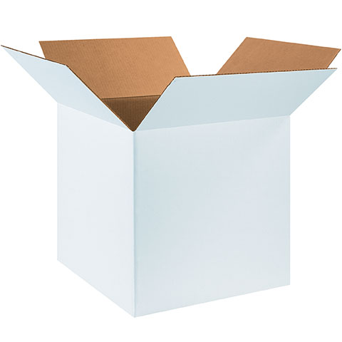 18 x 18 x 18" White Corrugated Boxes | White Boxes