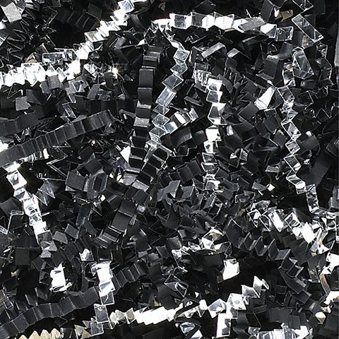 10 lb. Black and Silver Metallic Blend Crinkle Paper | Crinkle Paper