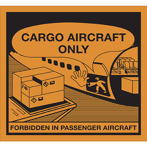 4 3/8 x 4 3/4" - "Cargo Aircraft Only" Labels | D.O.T. Labels