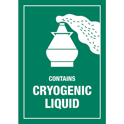 3 x 4 1/4" - "Contains Cryogenic Liquid" Labels | D.O.T. Labels