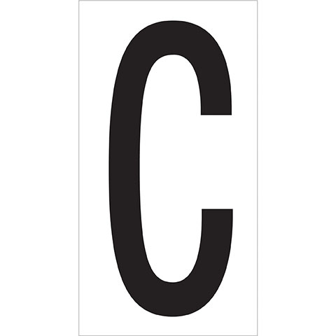 3 1/2" "C" Vinyl Warehouse Letter Labels | Rack Labeling Supplies