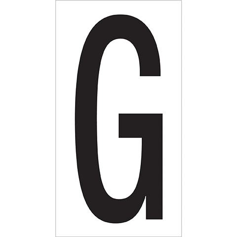3 1/2" "G" Vinyl Warehouse Letter Labels | Rack Labeling Supplies