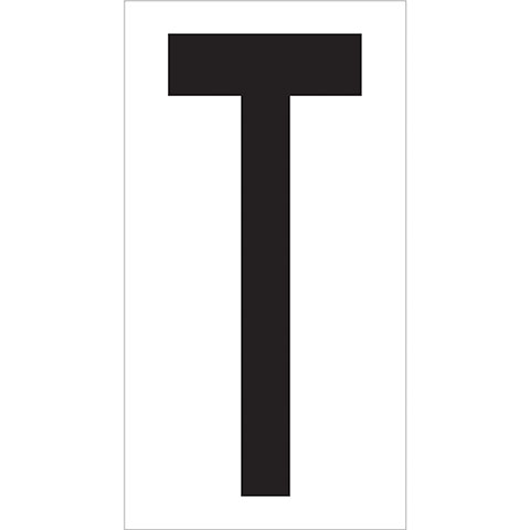3 1/2" "T" Vinyl Warehouse Letter Labels | Rack Labeling Supplies