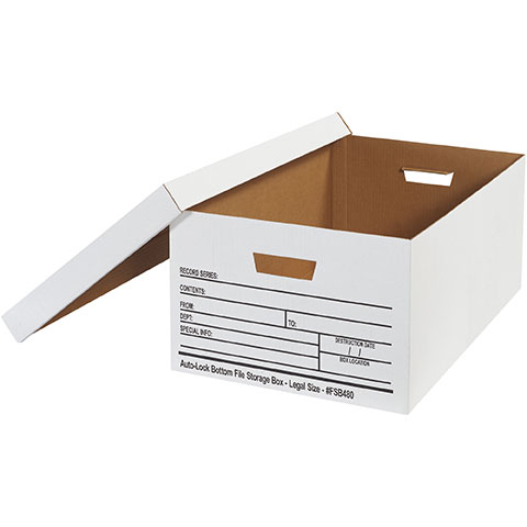 24 x 15 x 10" Auto-Lock Bottom File Storage Boxes | File Storage Boxes