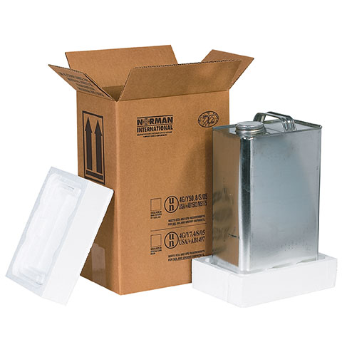 8 3/16 x 5 11/16 x 12 3/8" 1 - 1 Gallon F-Style Shipper Kit | Hazardous ...