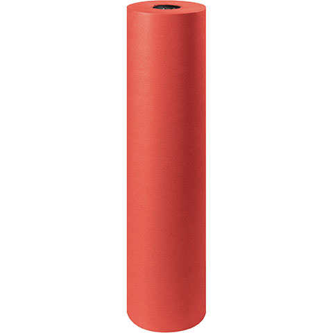 36" - 50 lb. Red Kraft Paper Rolls | Colored Kraft Paper
