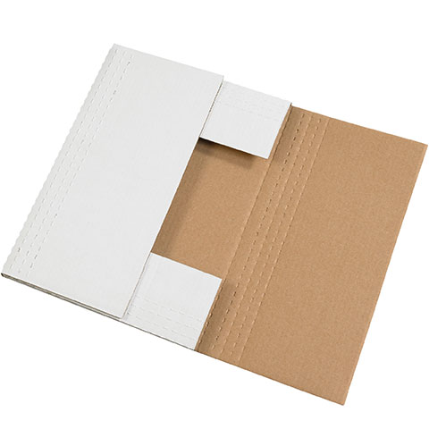17 1/8 x 14 1/8 x 2" White Easy-Fold Mailers | Easy-Fold Mailers