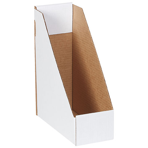 9 1/4" x 4" x 12" White Magazine File Boxes | Magazine File Box