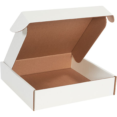 13 x 13 x 3" White Deluxe Literature Mailers | Literature Mailers