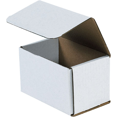 5 1/2 x 3 1/2 x 3 1/2" White Corrugated Mailers | Corrugated Mailers