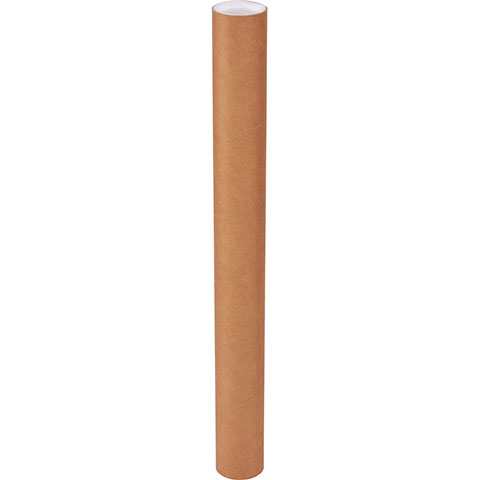 3 x 30" Kraft Heavy-Duty Tubes with Caps | Heavy-Duty Kraft Mailing Tubes