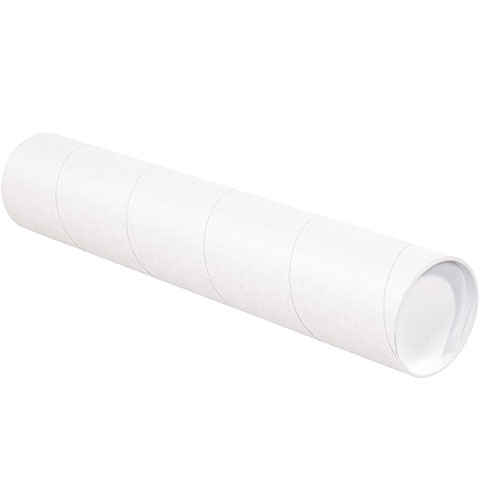 4 x 26" White Tubes with Caps | White Tubes