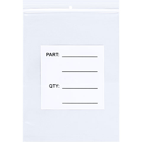 2 x 3" - 4 Mil Parts Bags w/ Hang Holes | Reclosable Bags