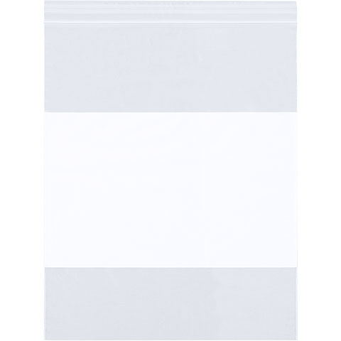 18 x 20" - 6 Mil White Block Reclosable Poly Bags | Reclosable Bags