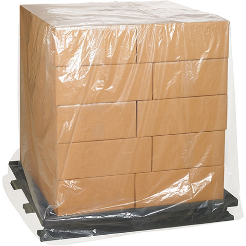 51 x 48 x 75" - 1 Mil Clear Pallet Covers | Pallet Covers & Bin Liners