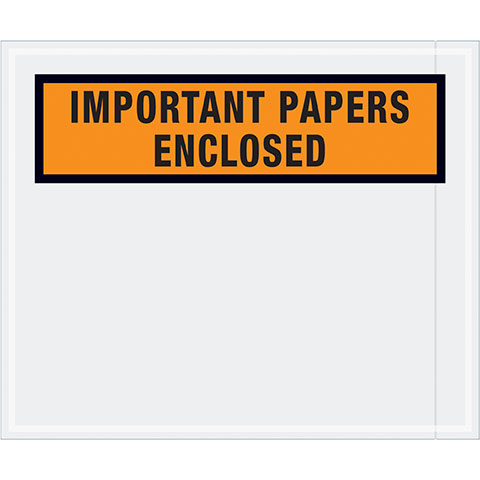 10 x 12" Orange "Important Papers Enclosed" Envelopes | Special Use