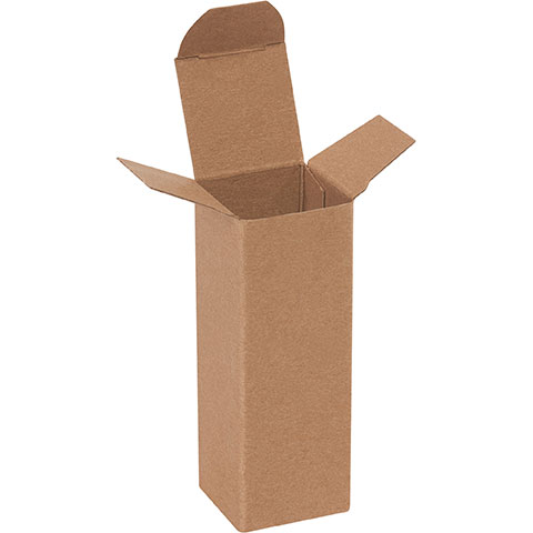 1 1/2 x 1 1/2 x 4" Kraft Reverse Tuck Folding Cartons | Folding Cartons