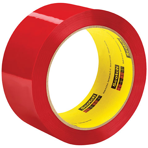 2" x 55 yds. Red Scotch® Box Sealing Tape 373 | Carton Sealing
