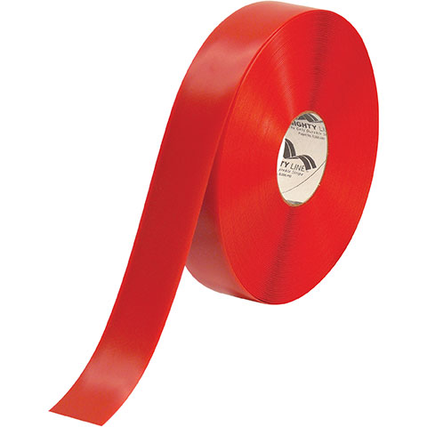 2" x 100' Red Mighty Line™ Deluxe Safety Tape | Vinyl Safety/Reflective
