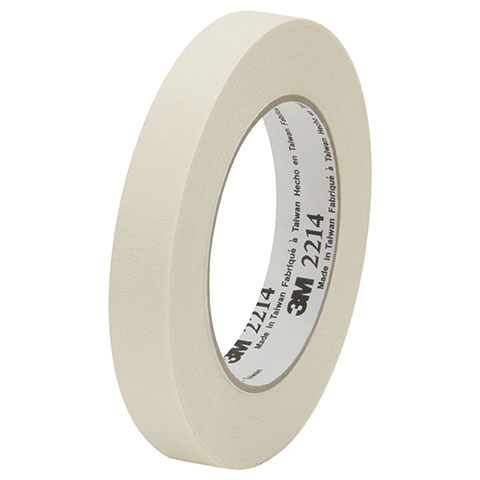 3/4" x 60 yds. 3M Paper Masking Tape 2214 | Masking
