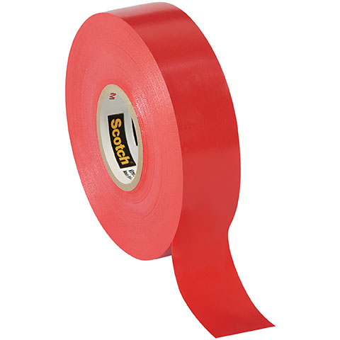 3/4" x 66' Red Scotch® Vinyl Color Coding Electrical Tape 35 | Electrical