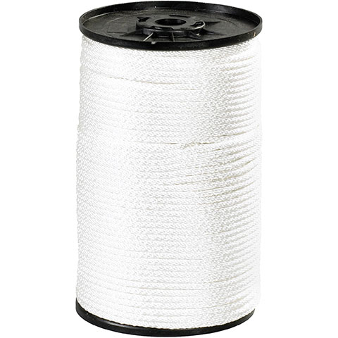 3/16", 620 lb, White Solid Braided Nylon Rope | Twine & Rope