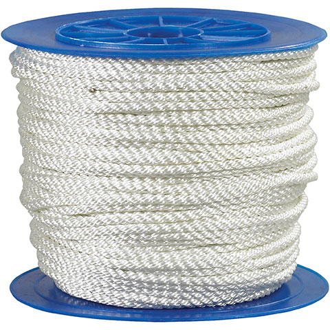 1/2", 5,670 lb, White Twisted Nylon Rope | Twine & Rope
