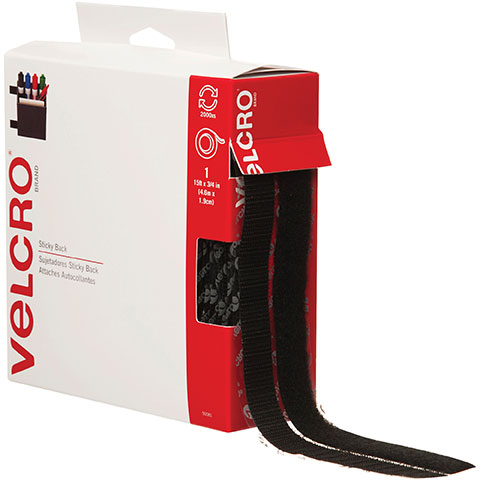 3/4" x 15' - Black VELCRO® Brand Tape - Combo Packs | Hook & Loop